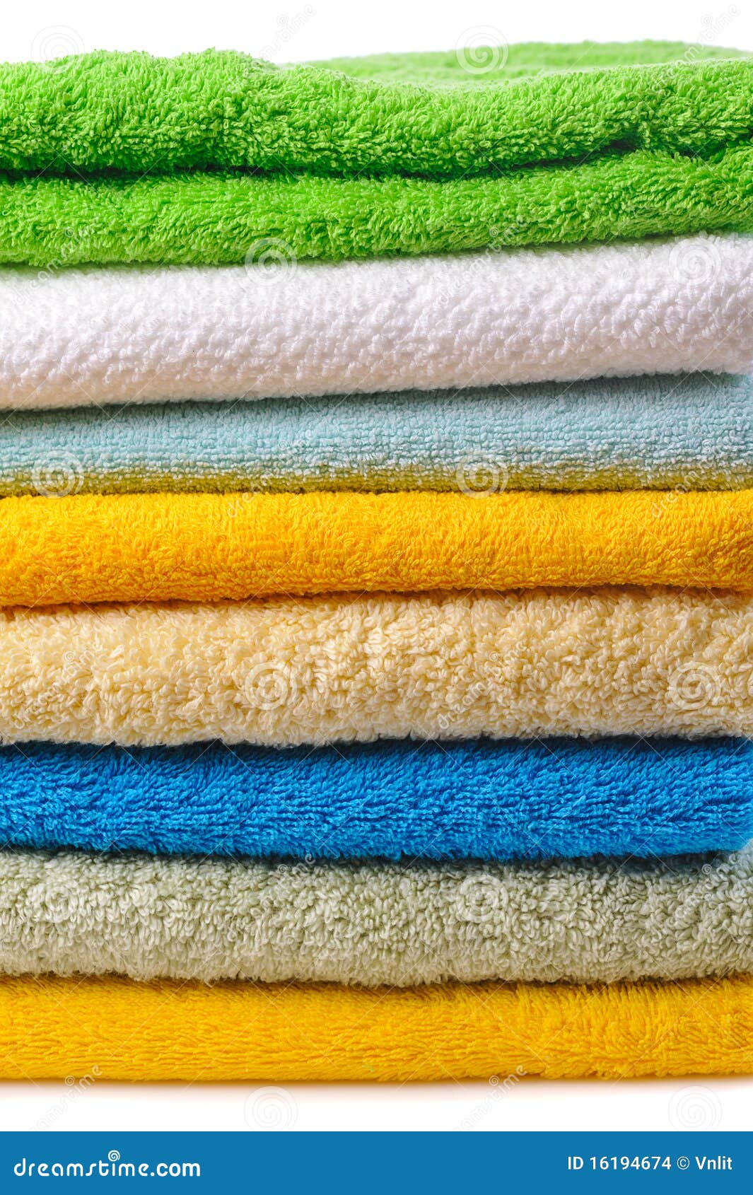 Stack of towels stock photo. Image of green, background - 16194674