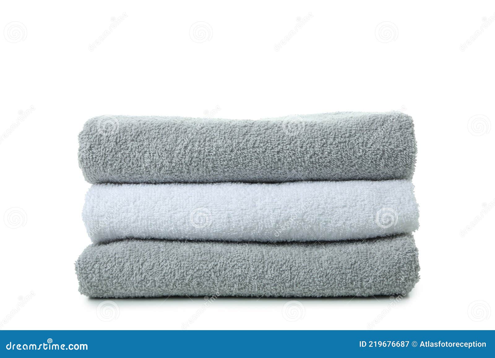 Stack of Towels Isolated on White Background Stock Image - Image of ...