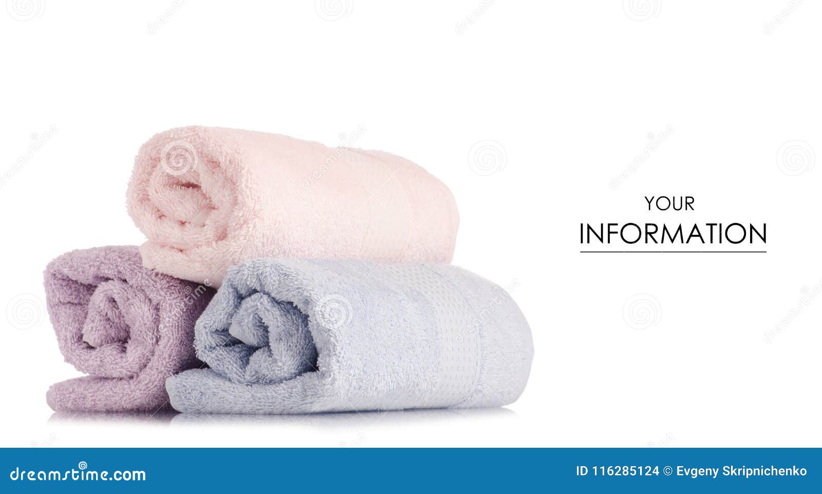 A Stack of Towels Pink Blue Roll Pattern Stock Photo - Image of absorb ...