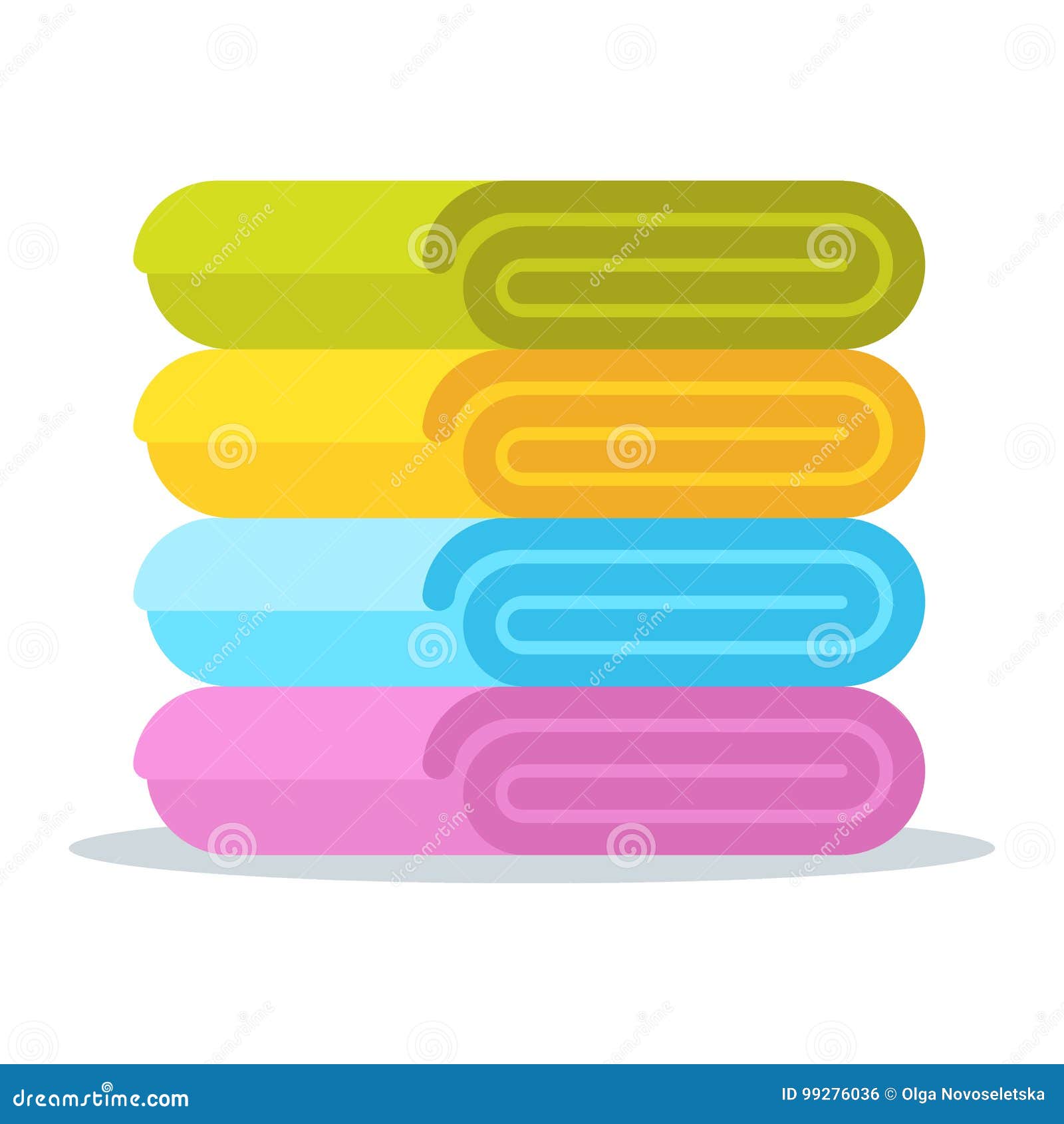 Stack of towels stock vector. Illustration of beach, design - 99276036