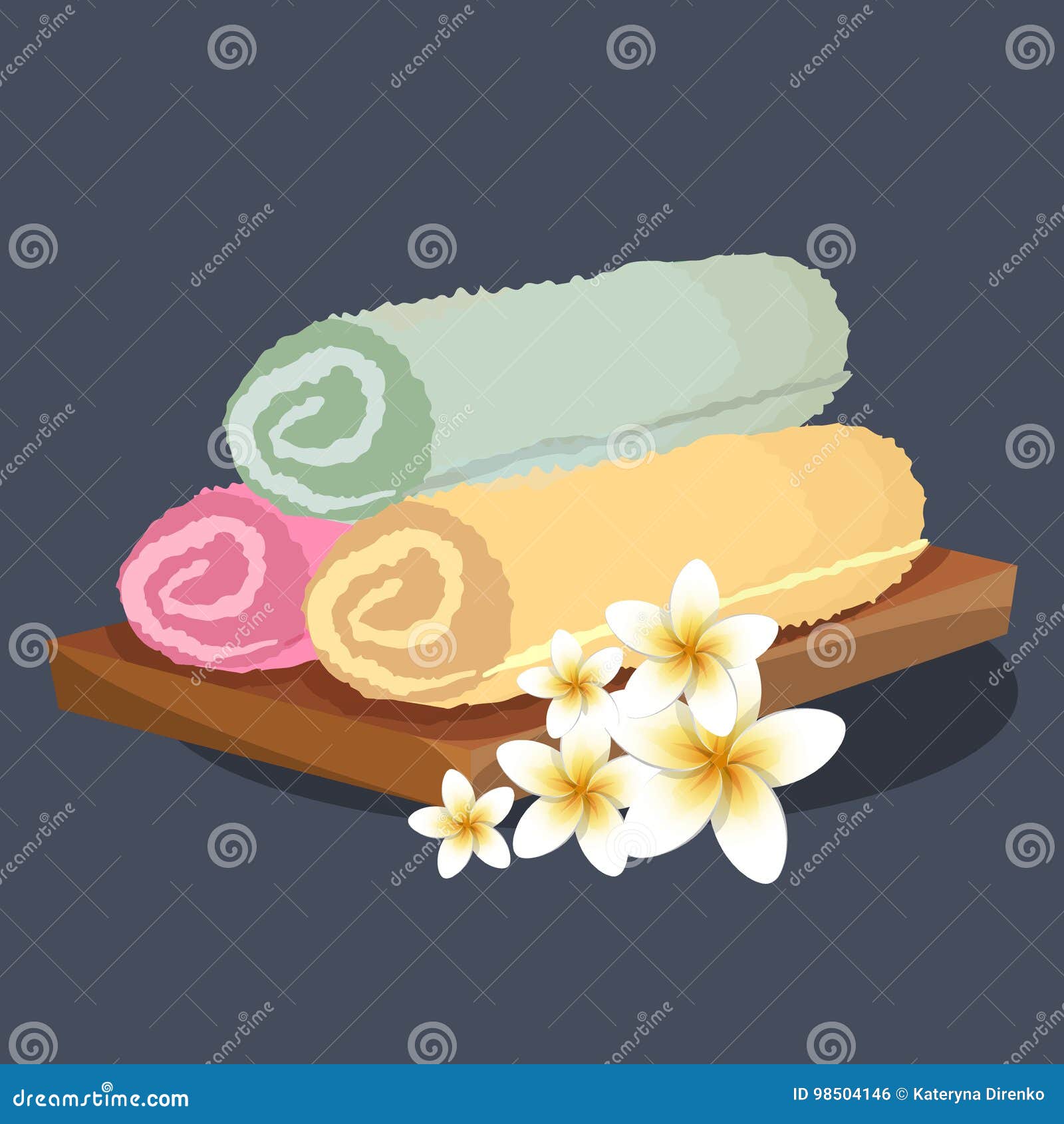 Stack of towels stock vector. Illustration of laundry - 98504146