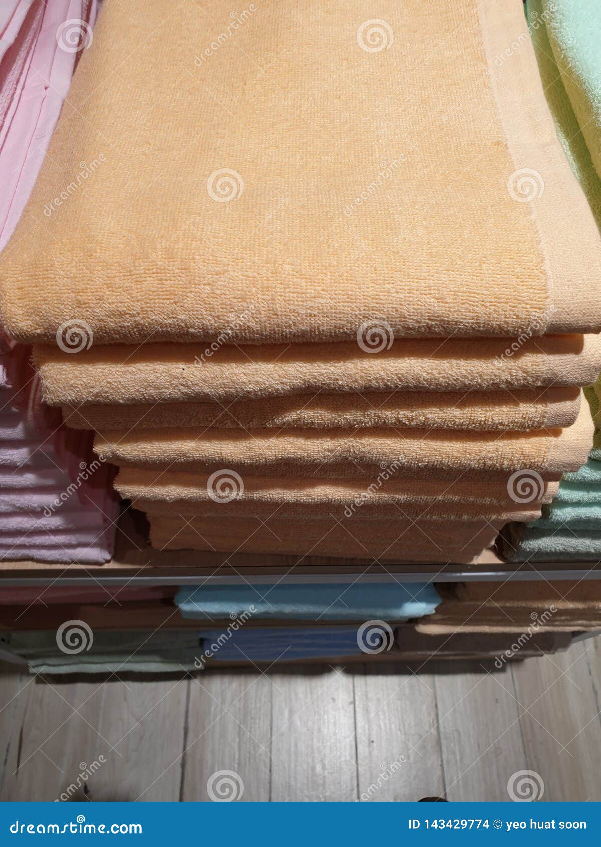 The stack of towels stock photo. Image of exterior, comfortable - 143429774