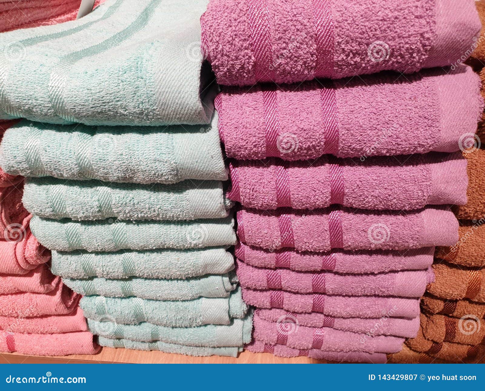 The stack of towels stock image. Image of stack, design - 143429807