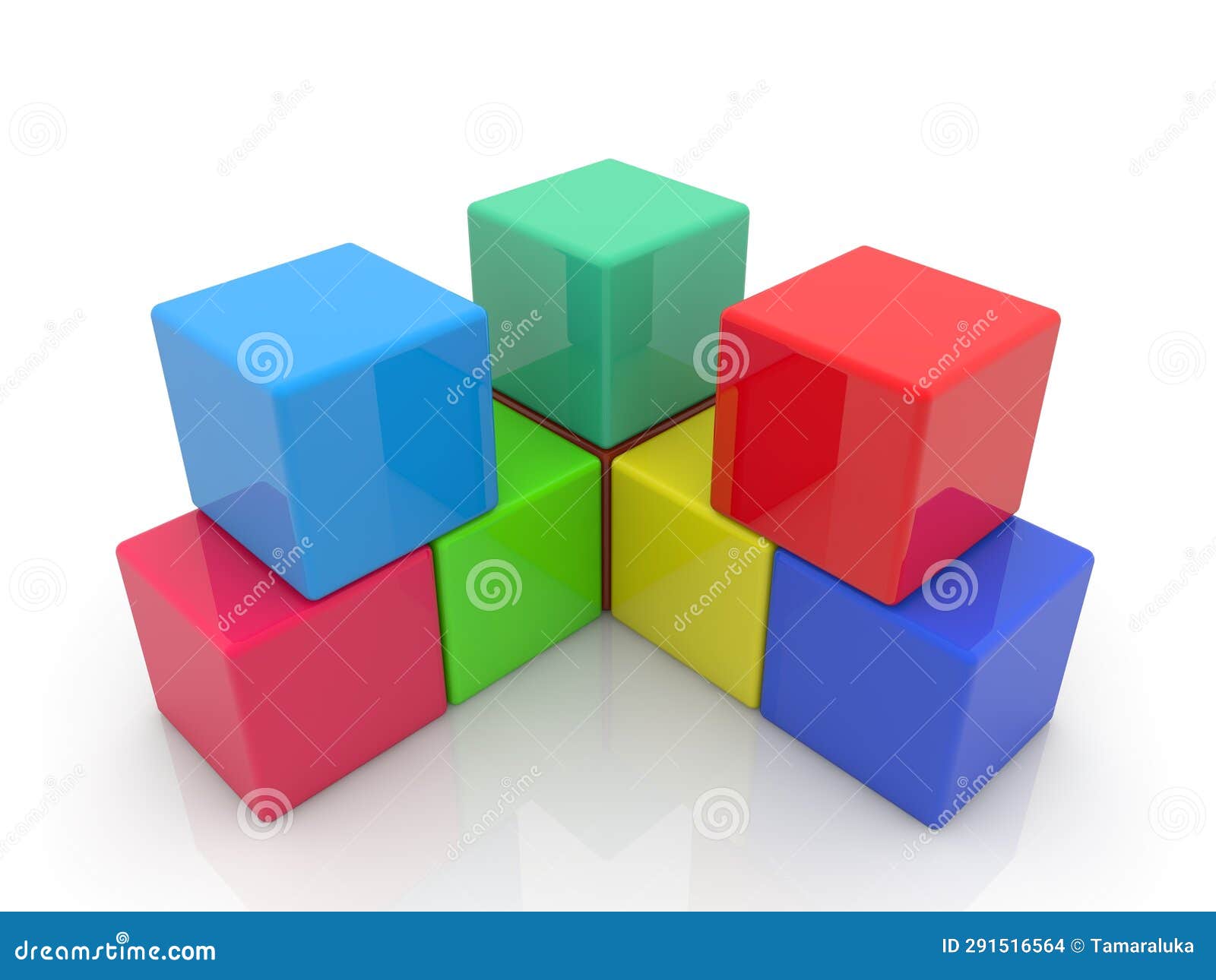 Stack of toy cubes stock illustration. Illustration of number - 291516564