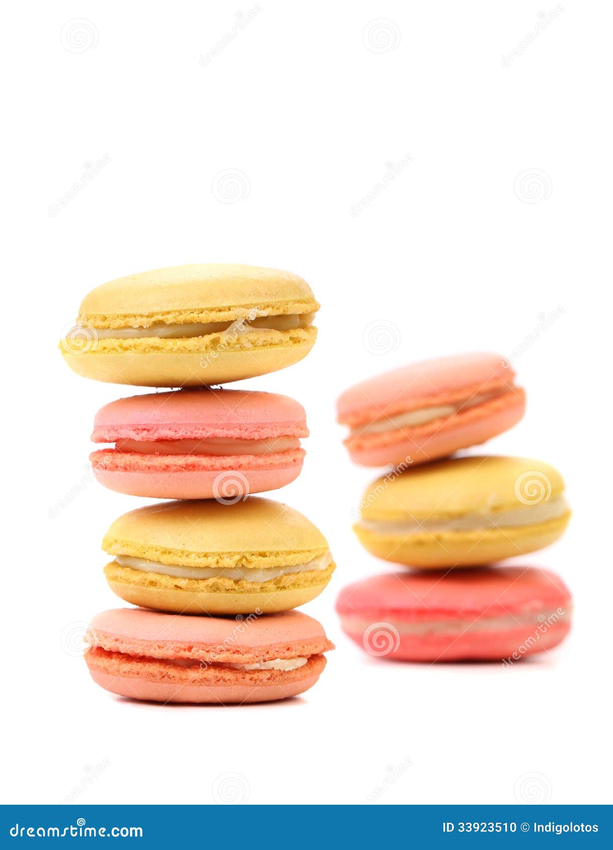 Stack of Traditional French Macarons Stock Photo - Image of cookie ...