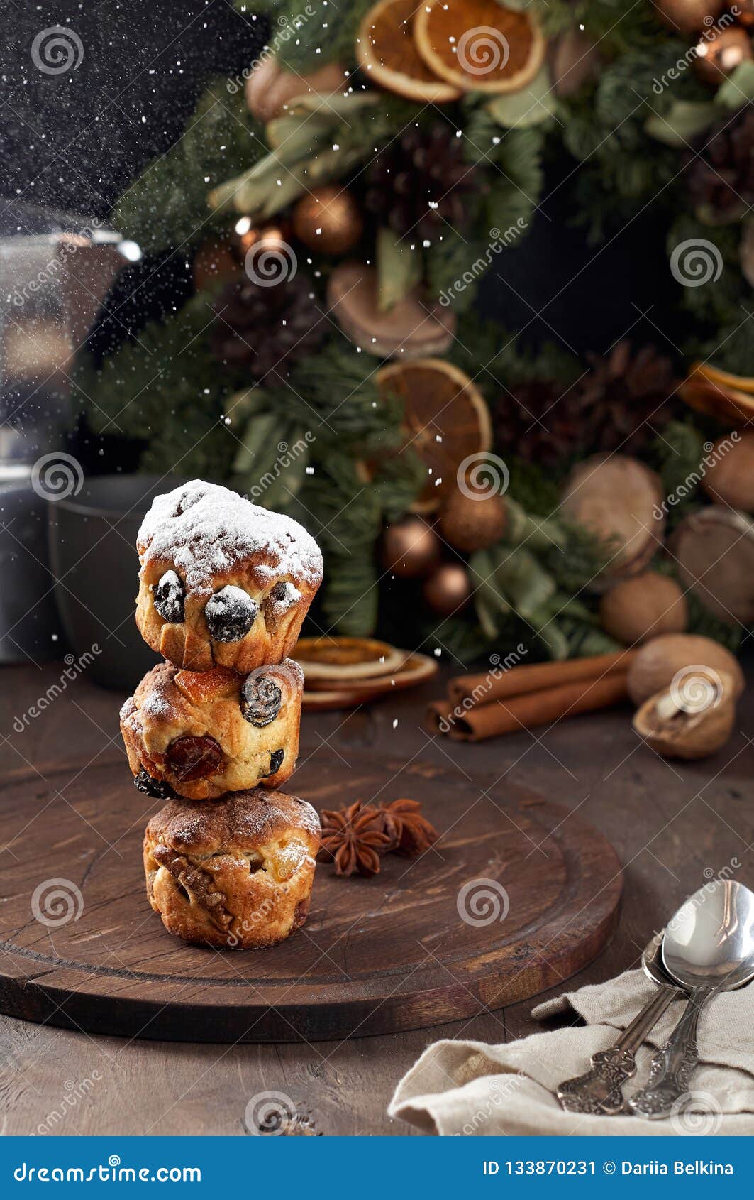 Stack of Traditional German Mini Stollen Bites Stock Image - Image of ...
