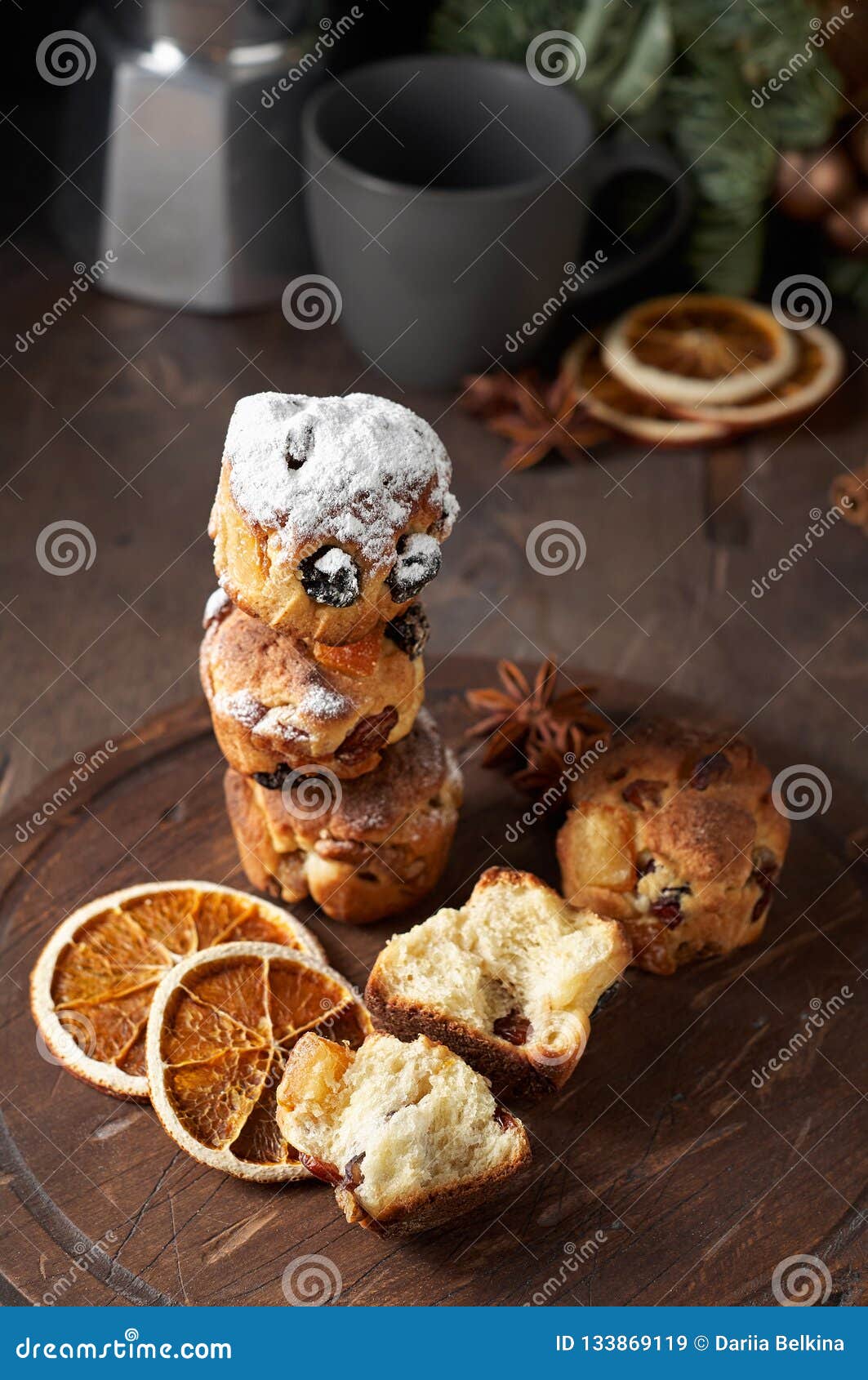 Stack of Traditional German Mini Stollen Bites Stock Image - Image of ...