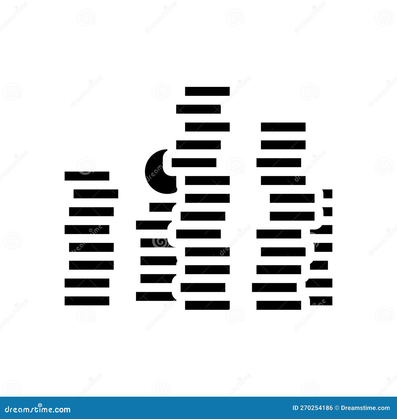 Stack Treasure Golden Glyph Icon Vector Illustration Stock Vector ...