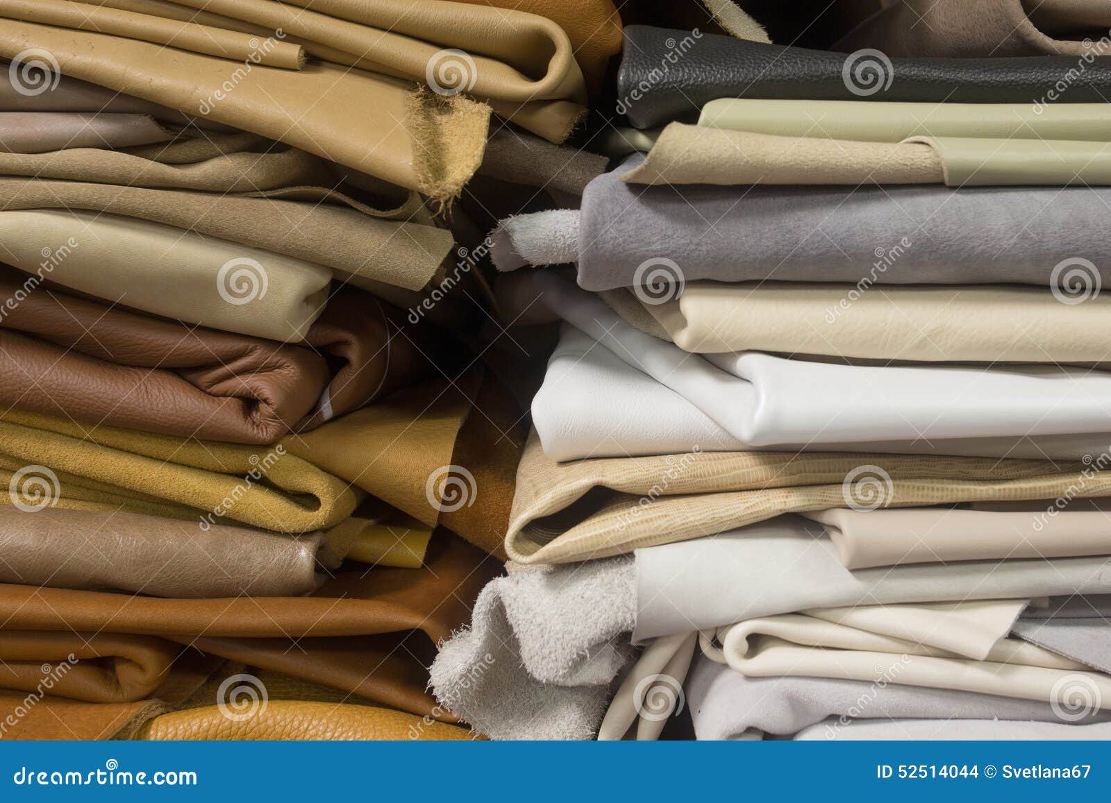 Stack of treated leather stock photo. Image of fashion - 52514044
