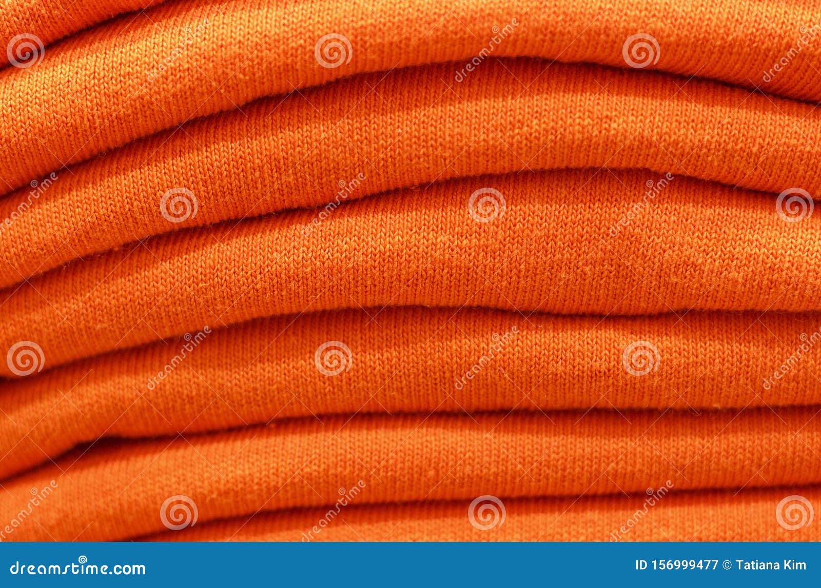 Stack of Trend Orange Tiger Woolen Sweaters Close-up, Texture ...