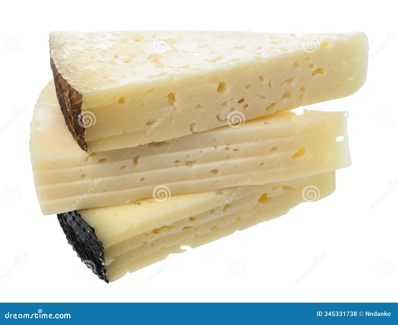 Stack of Triangle Pieces of Cheese on Isolated Background Stock Photo ...