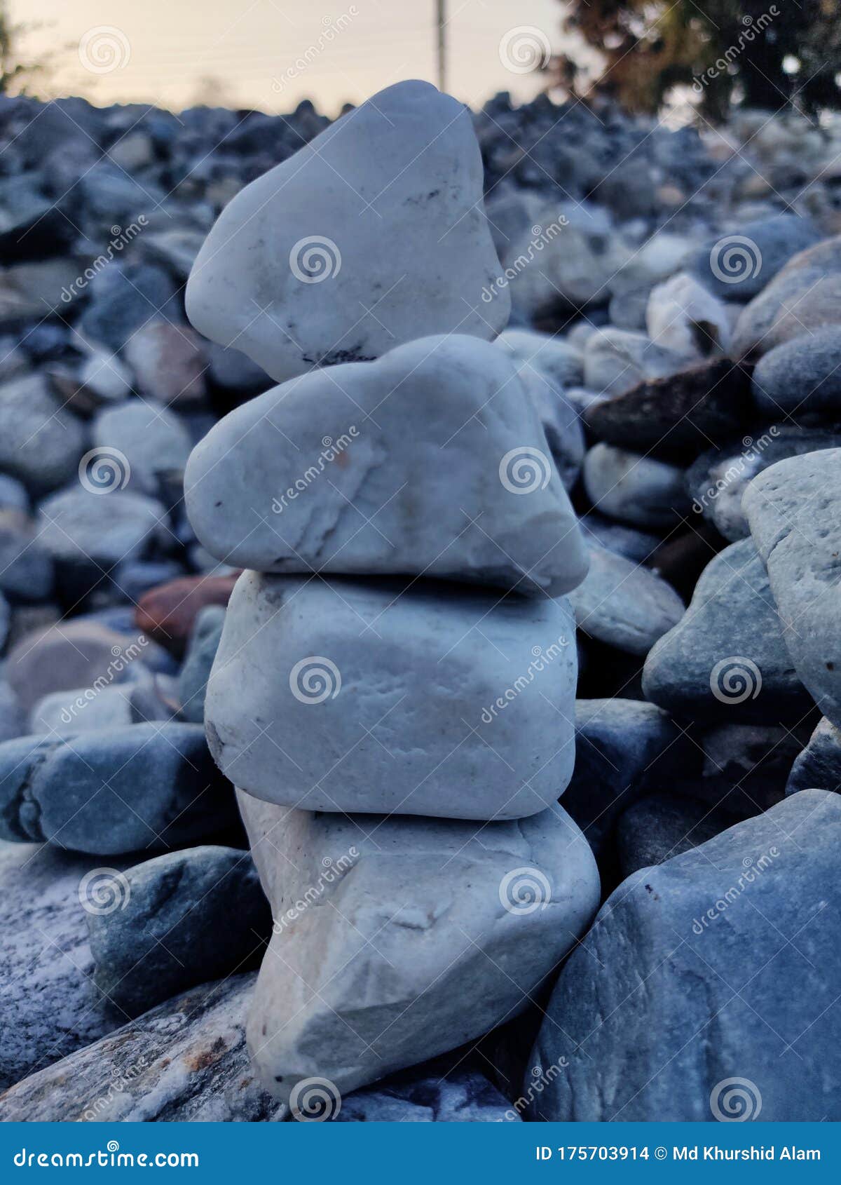 Stack of Triangular Stones.Group of White and Colorful Stones.Pebble ...