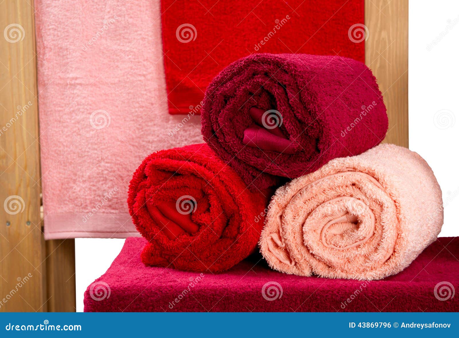 Stack of Twisted Terry Towels on a Shelf Stock Photo - Image of ...