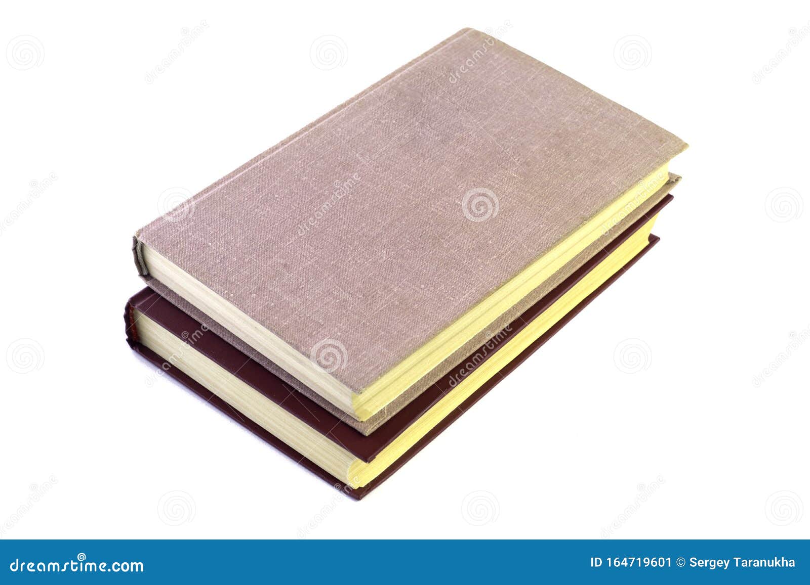 Stack of Two Books Isolated on the White Background Stock Image - Image ...