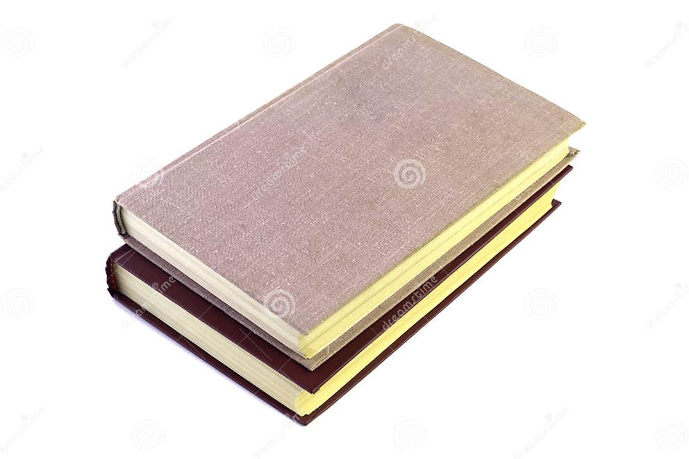 Stack of Two Books Isolated on the White Background Stock Image - Image ...
