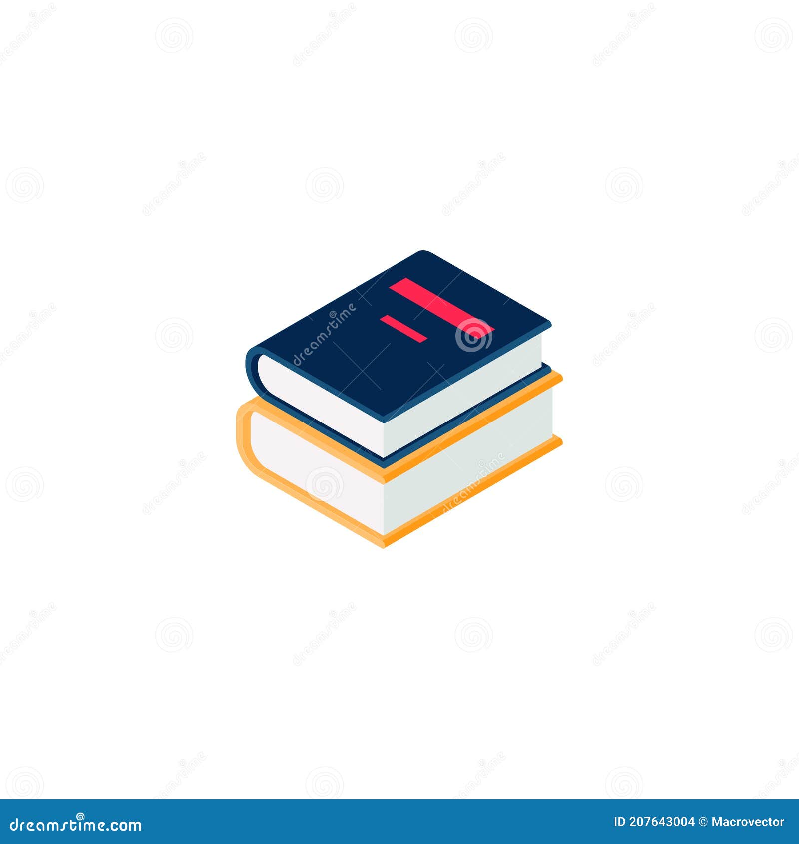 Books Isometric Icon stock illustration. Illustration of object - 207643004