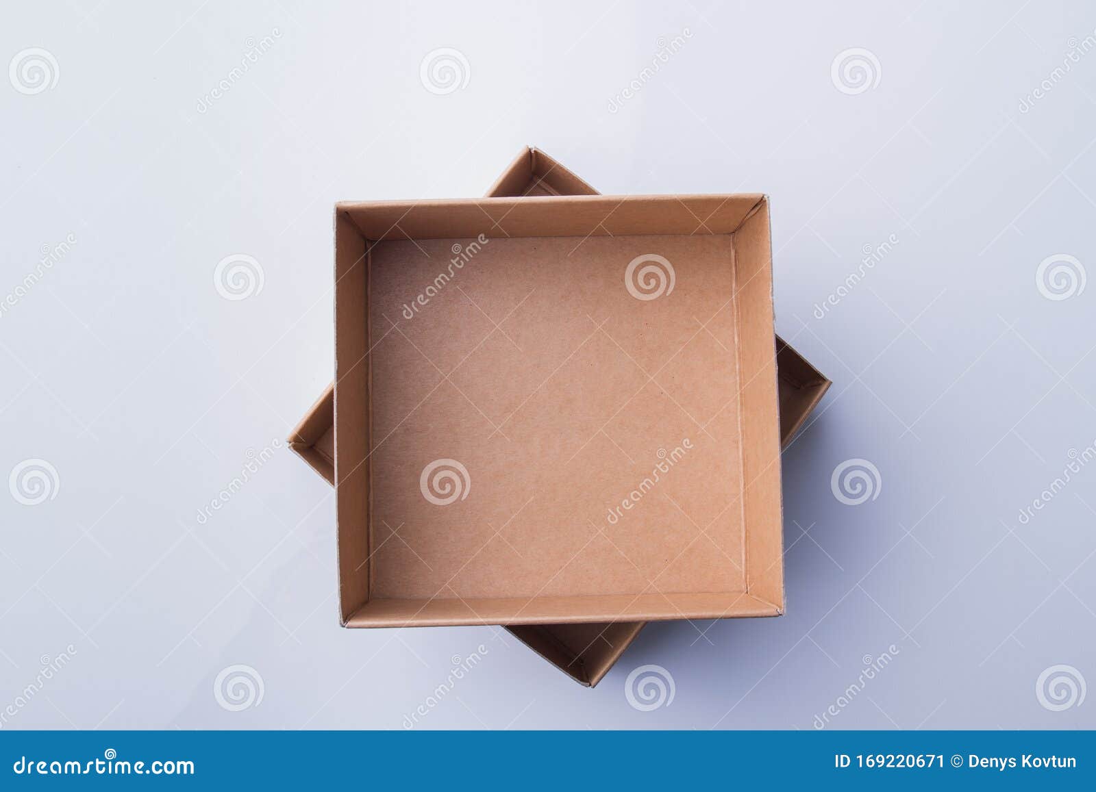 Stack of Two Box Pieces, Top View. Stock Image - Image of flat ...