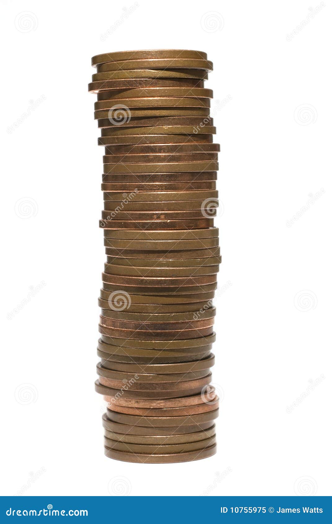 Stack of two pence coins stock image. Image of coins - 10755975