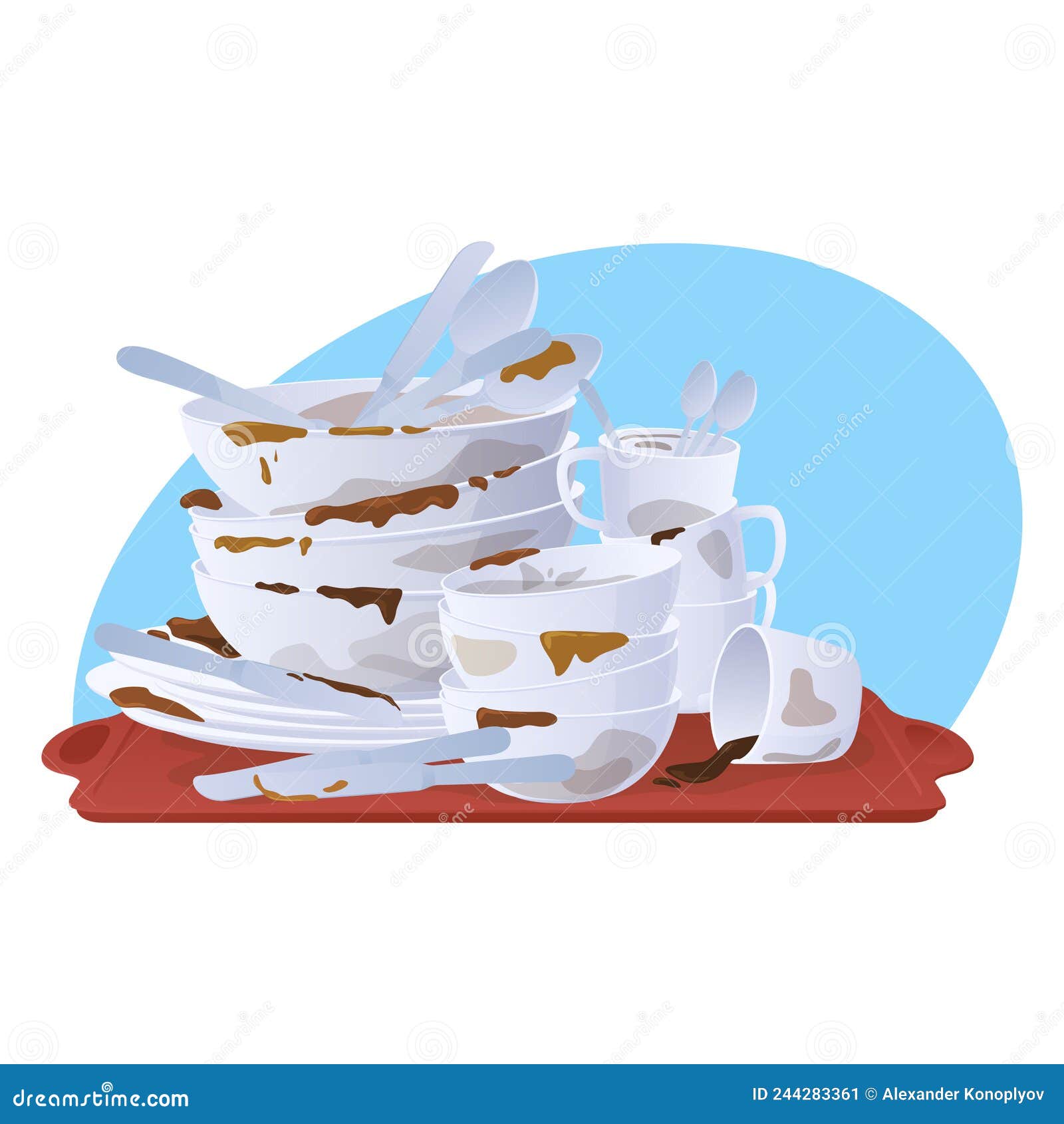 Stacked Plates Clip Art