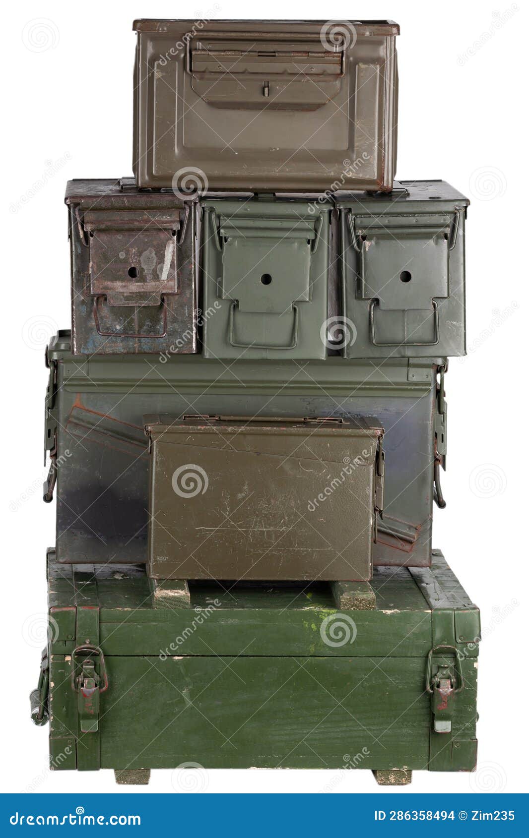 Stack Of US Army Ammo Cans Royalty-Free Stock Image | CartoonDealer.com ...