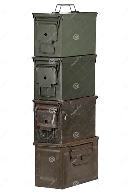 Stack of US army ammo cans stock photo. Image of waterproof - 287779108