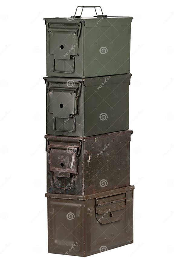 Stack of US army ammo cans stock photo. Image of waterproof - 287779108