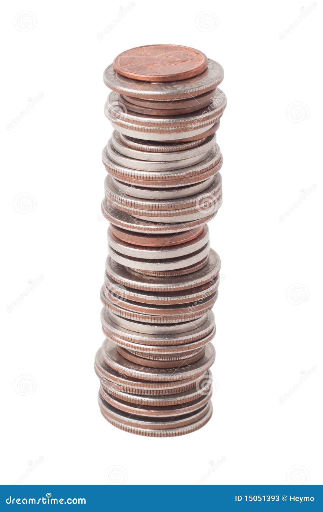Stack of us coins stock image. Image of heap, background - 15051393