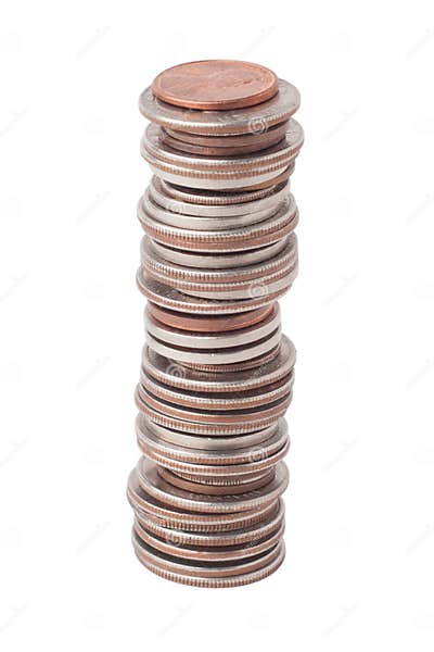 Stack of us coins stock image. Image of heap, background - 15051393