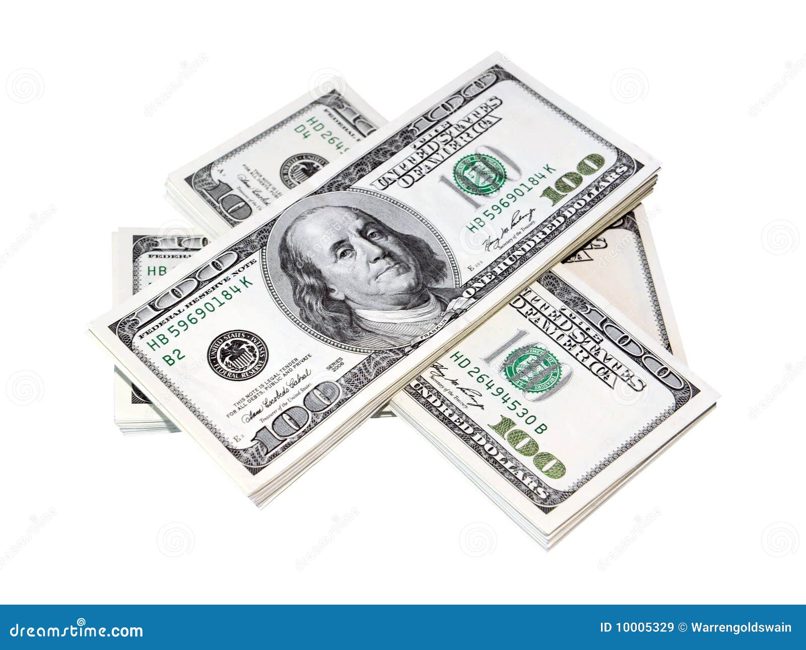 Stack of US dollars stock image. Image of isolated, states - 10005329