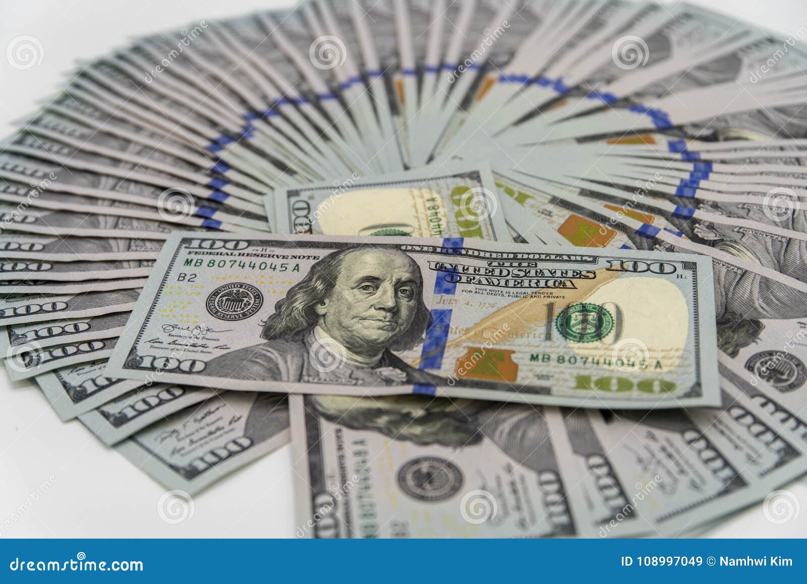 A Stack of Us 100 Dollars Cash Stock Image - Image of trade, dollars ...