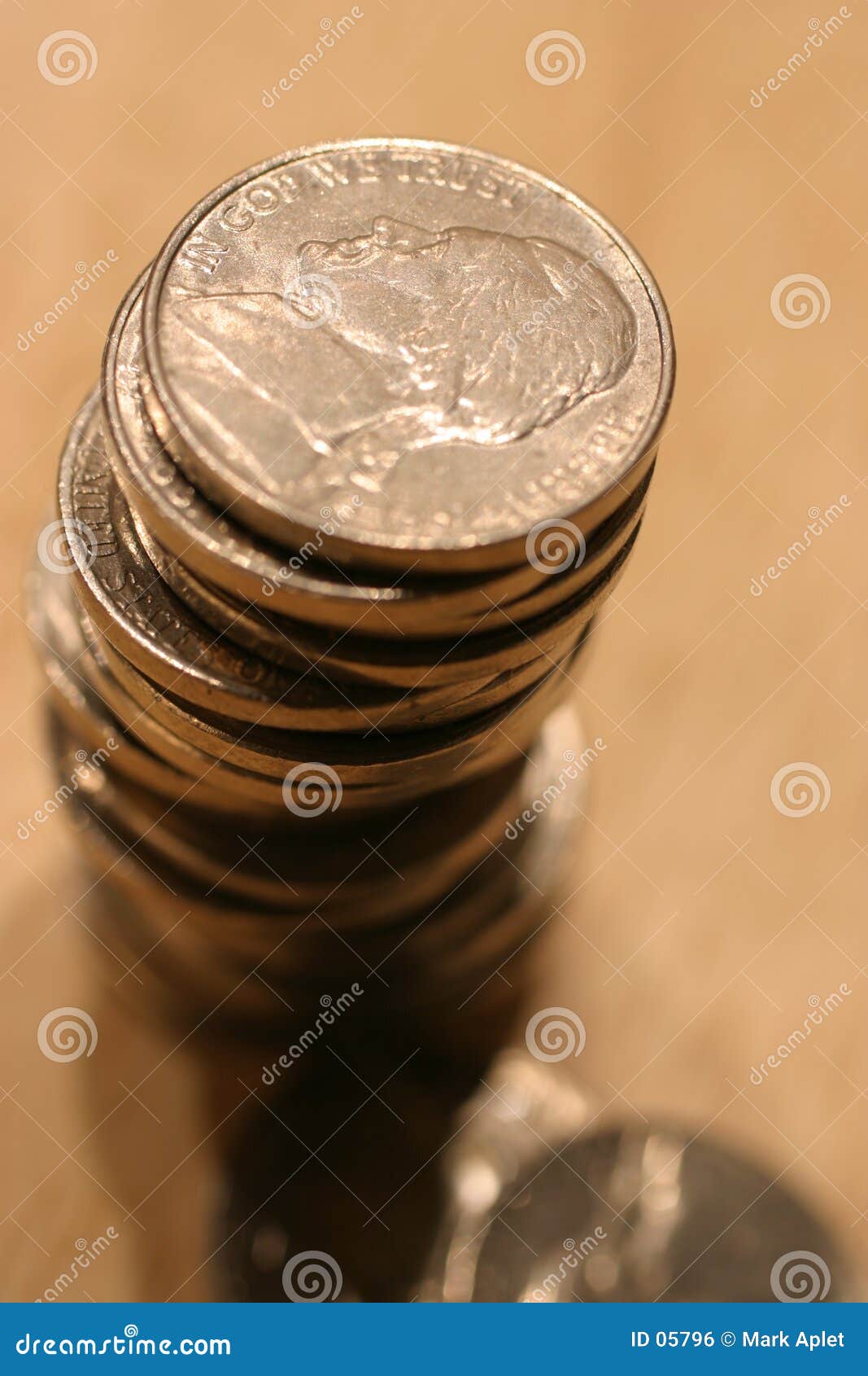 Stack of US Nickles stock photo. Image of business, idea - 5796