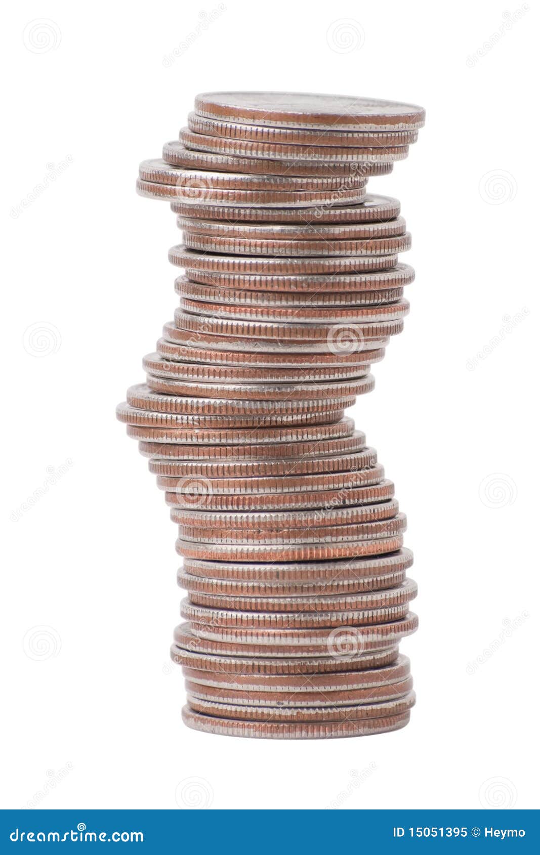 Stack of us quarter coins stock image. Image of currency - 15051395