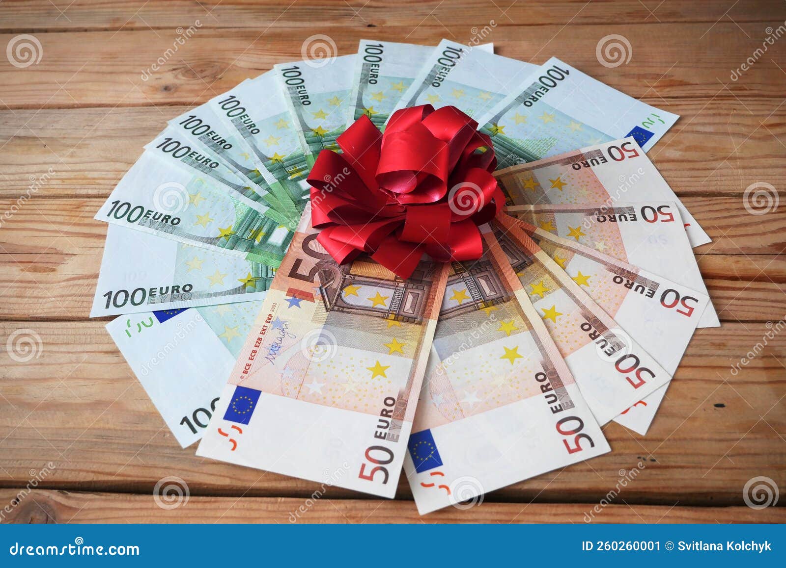 Stack of Usa Dollars and Bow, Money Gift, Pile of Cash with Red Bow ...
