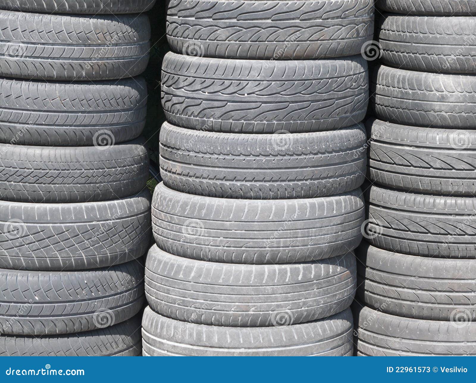 Stack of used car tires stock image. Image of stacked - 22961573