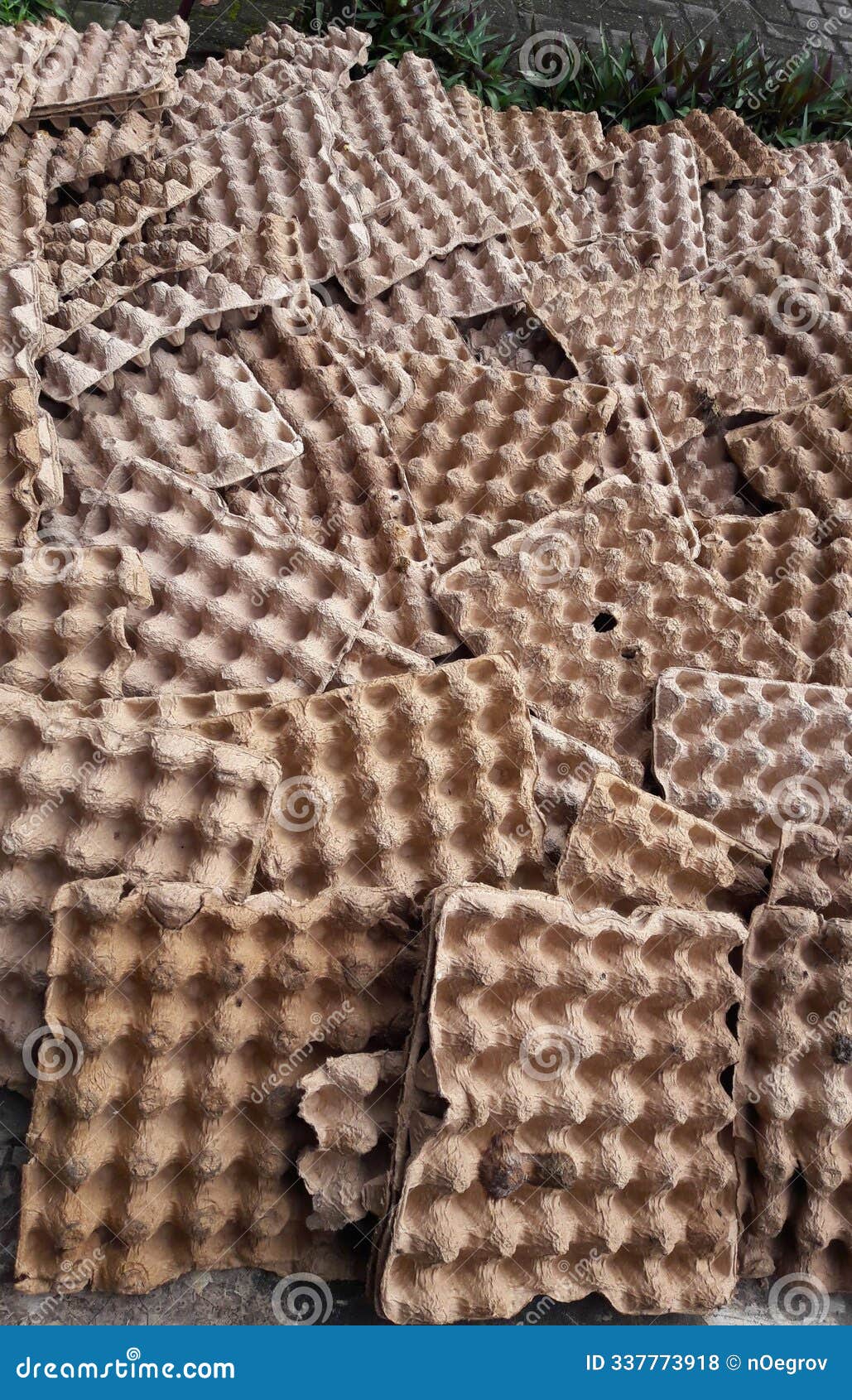 Stack of Used Cardboard Egg Containers Stock Photo - Image of ...