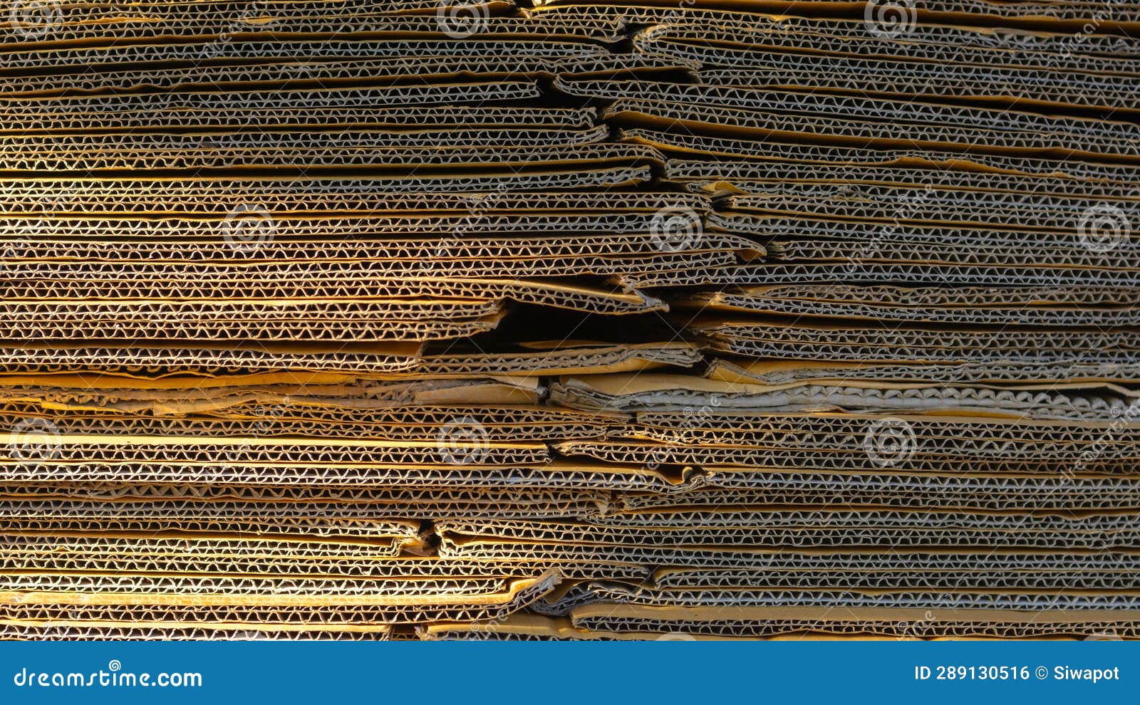 Stack of Used Cardboard Waste Stock Photo - Image of pattern, pile ...