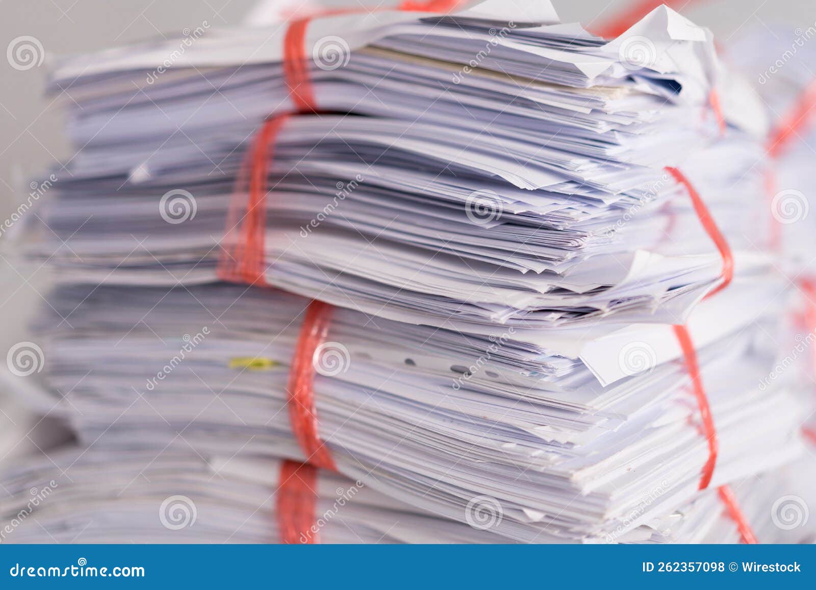 Stack of Used Paper and Old Documents Packed and Ready To Be Sent Out ...