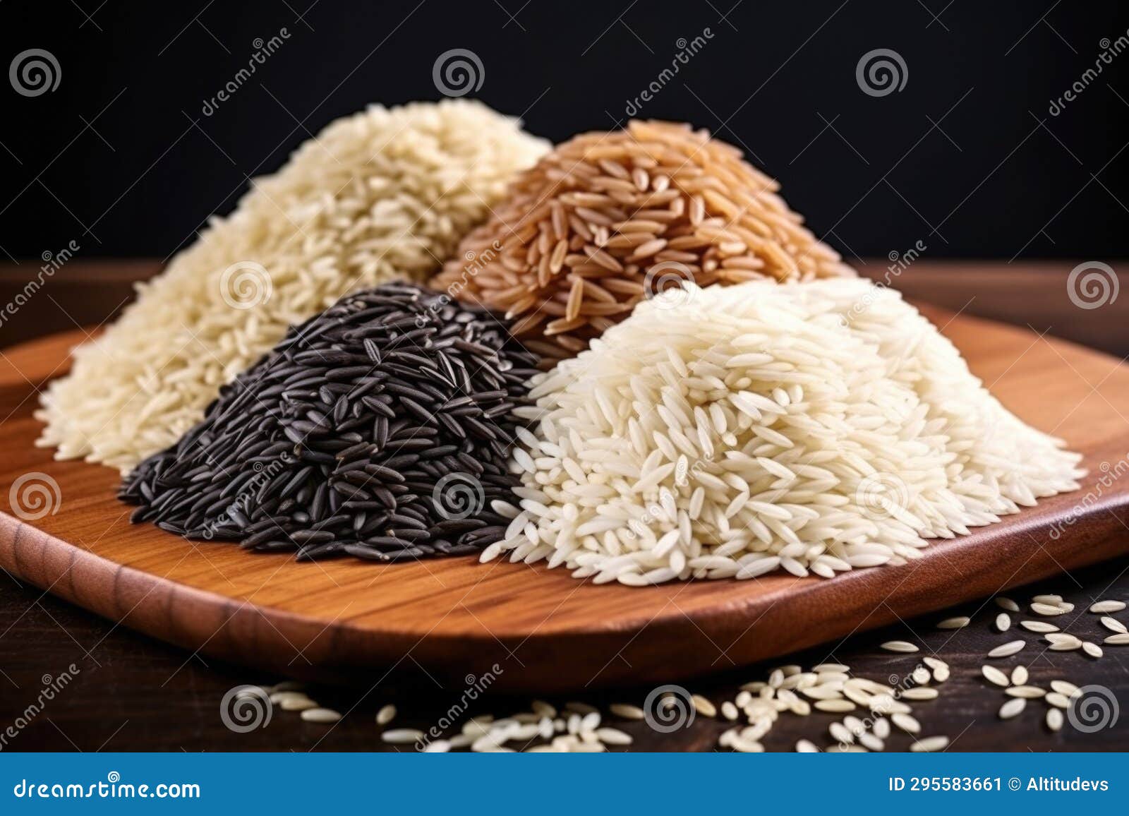 Rice Varieties In Bowls Top View Isolated On White Royalty-Free Stock ...