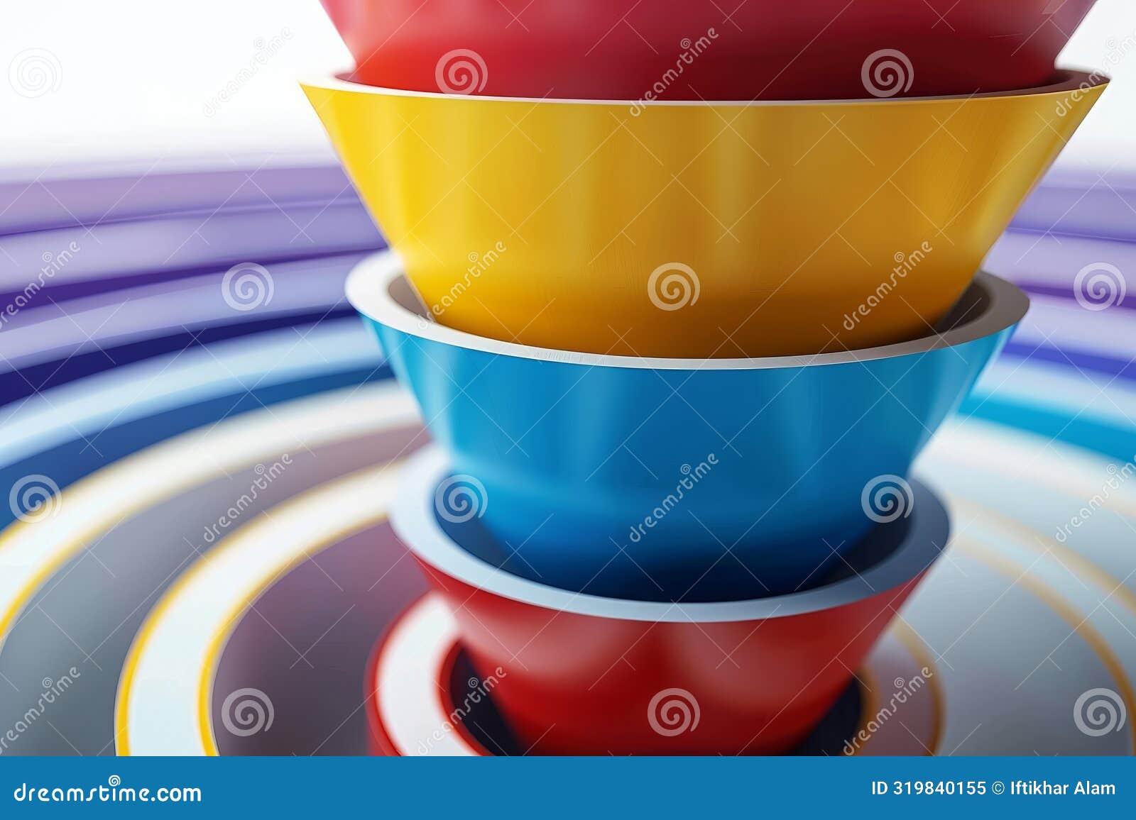 Stack of Various Colorful Cups Arranged in a Tower Formation, Generate ...