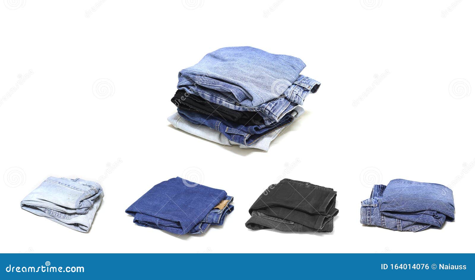 Stack of various jeans stock photo. Image of stack, pants - 164014076