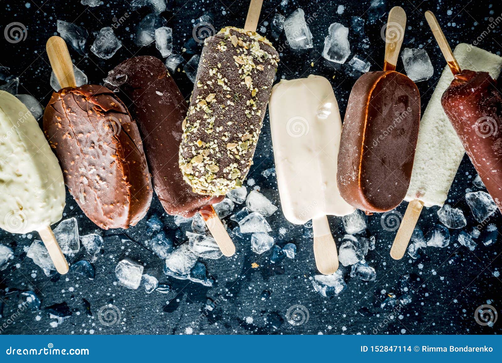 Stack of Various Popsicle Ice Cream Stock Photo - Image of flat, fresh ...