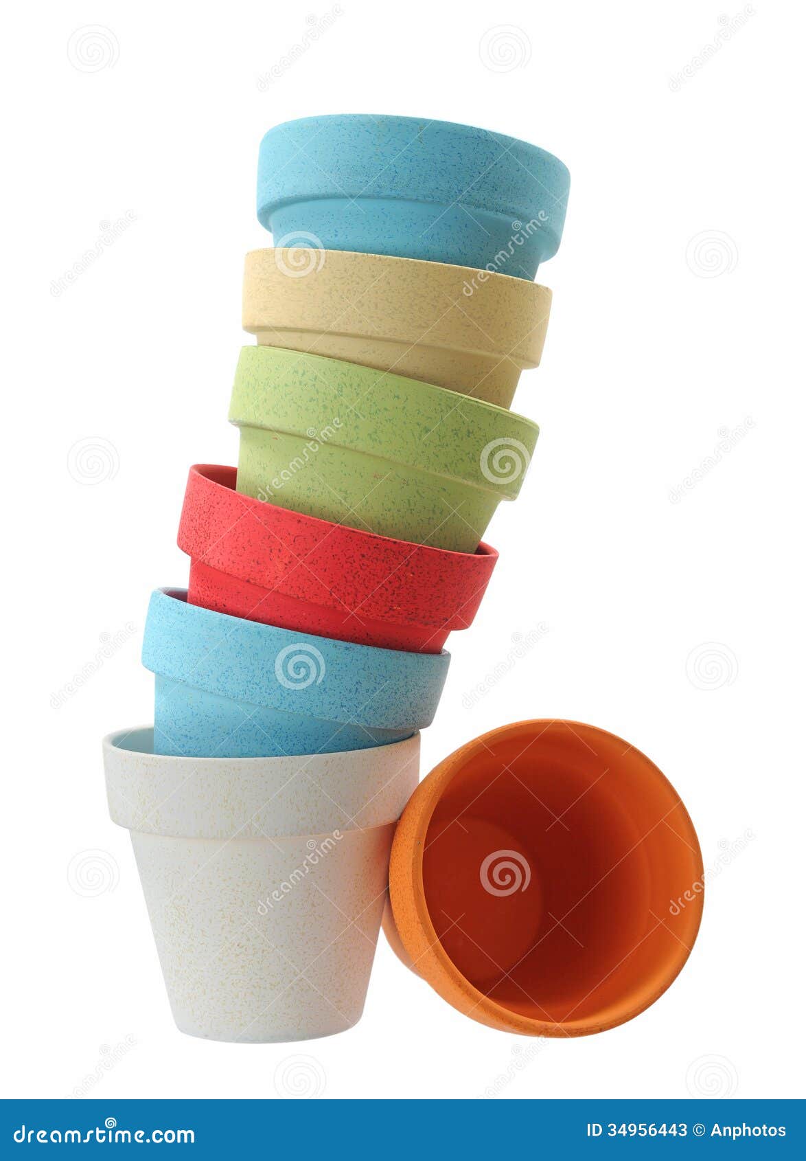 Stack of vases stock image. Image of garden, white, orange - 34956443
