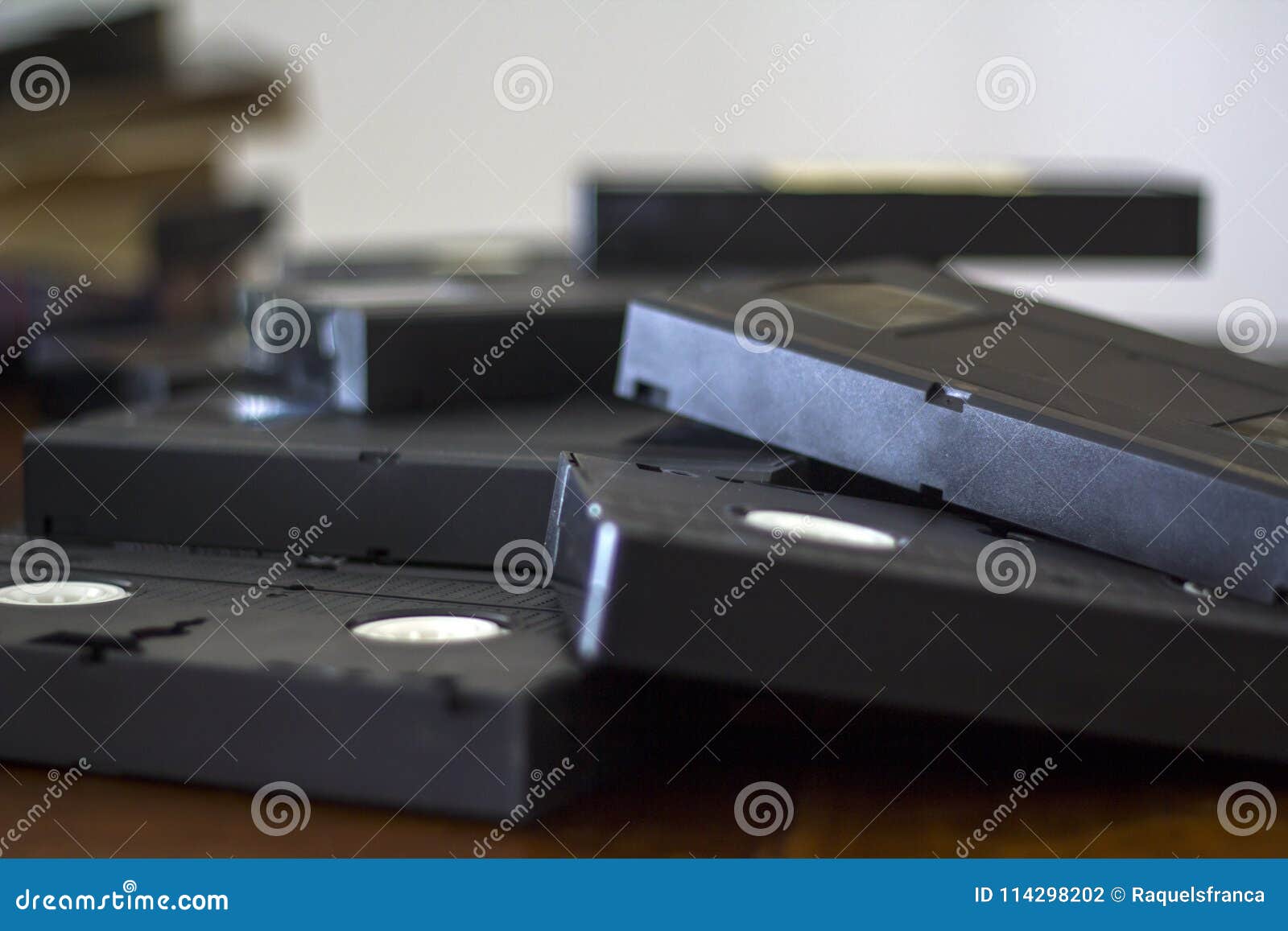 Stack of Vhs Cassette Tapes Stock Photo - Image of retro, plastic ...