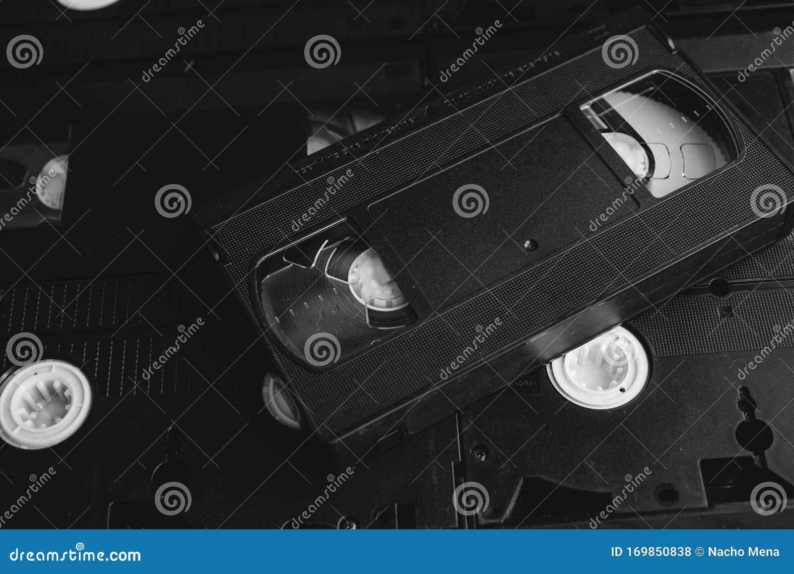 Stack of VHS Video Tapes As Background. Old Video Cassette Tapes Stock ...