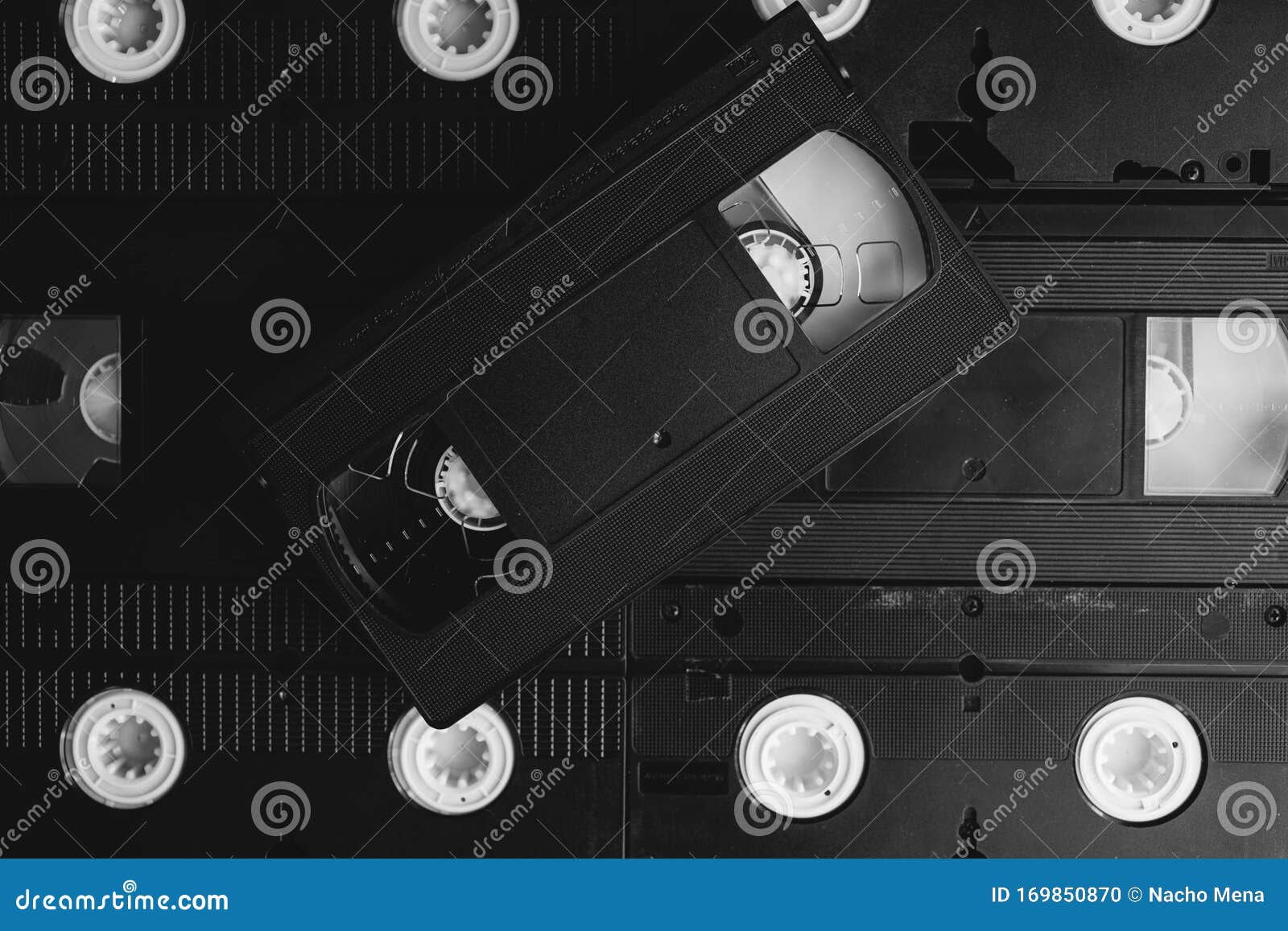 Stack of VHS Video Tapes As Background. Old Video Cassette Tapes Stock ...