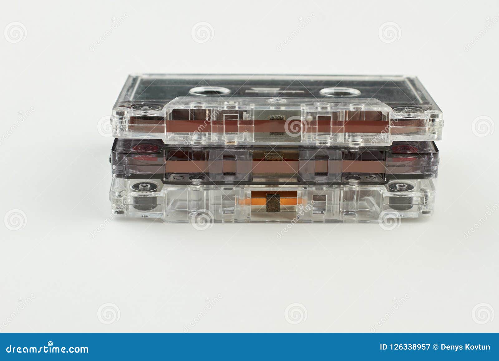 Stack of Vintage Audio Cassettes. Stock Image - Image of recorder ...