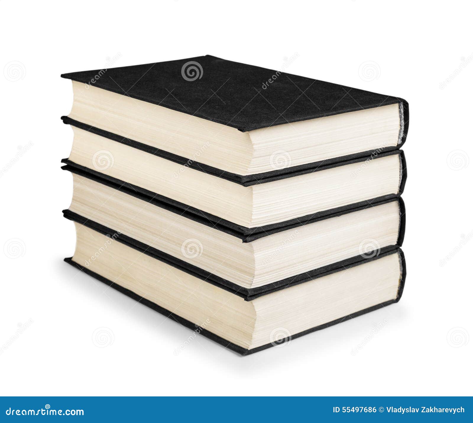 Stack of Vintage Black Books Stock Photo - Image of book, stacked: 55497686