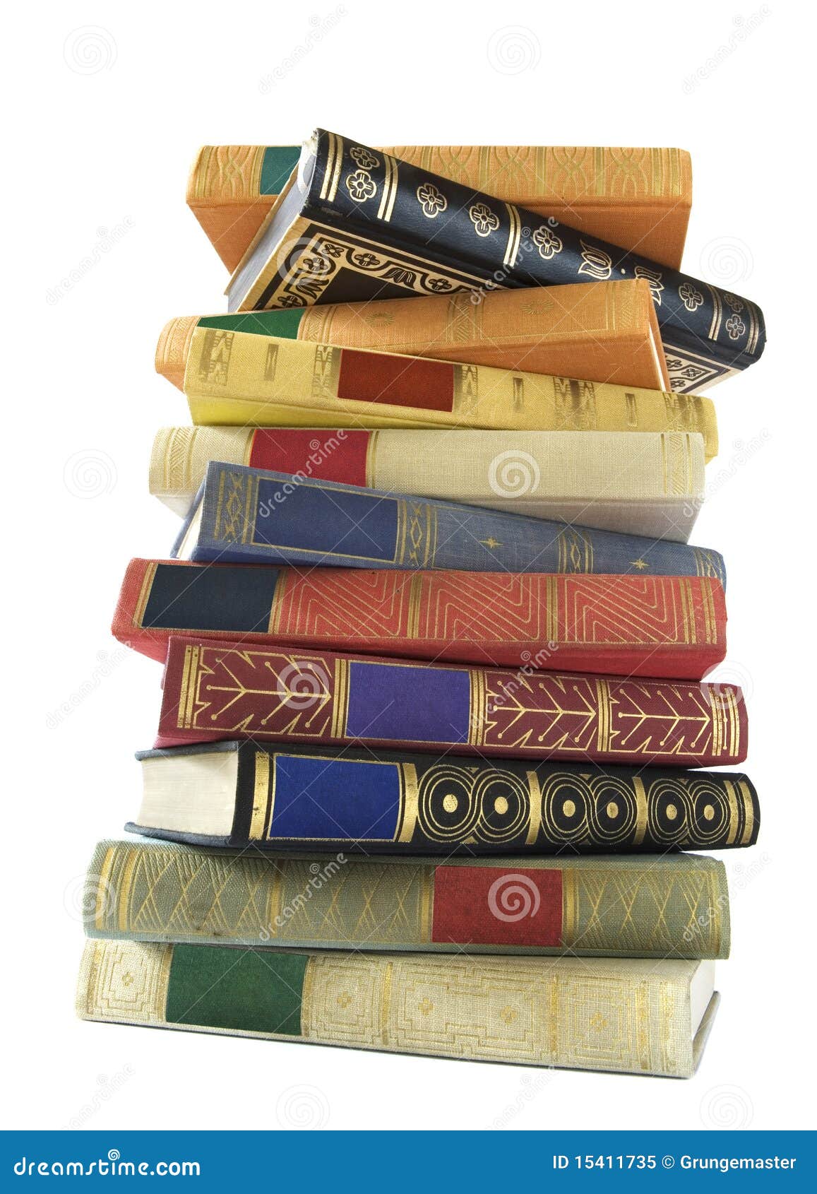 Stack of vintage books stock image. Image of fiction - 15411735