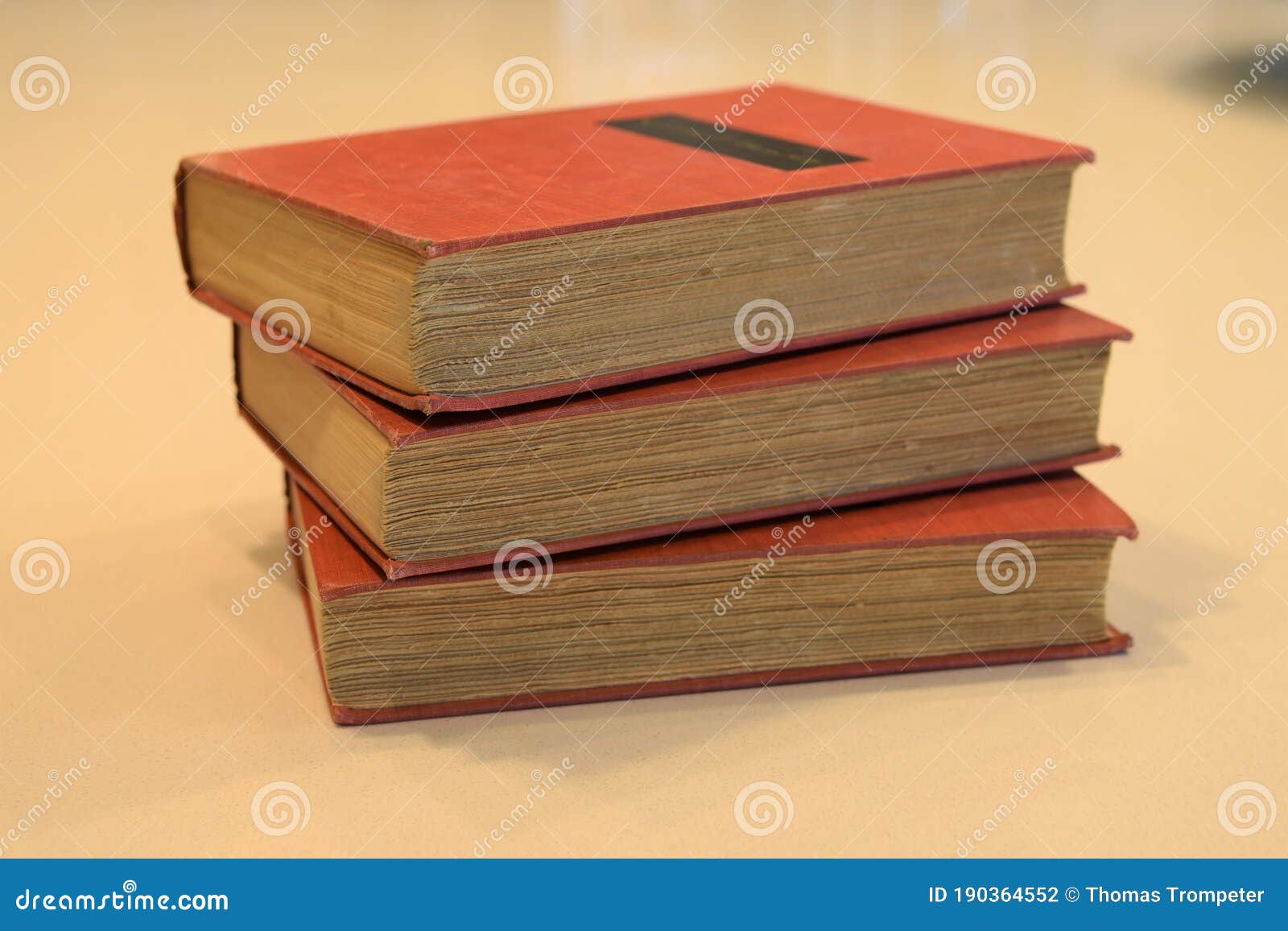 Stack of Vintage Books on Edge Stock Photo - Image of stack, selected ...