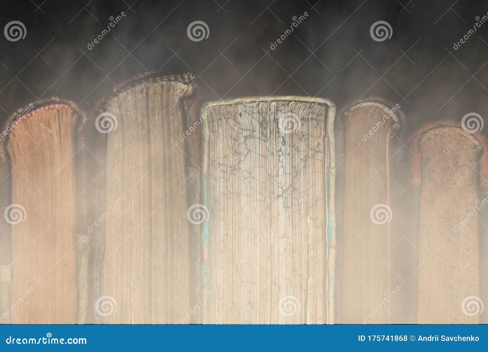 Stack of Vintage Books with an Expanding Dust Stock Photo - Image of ...